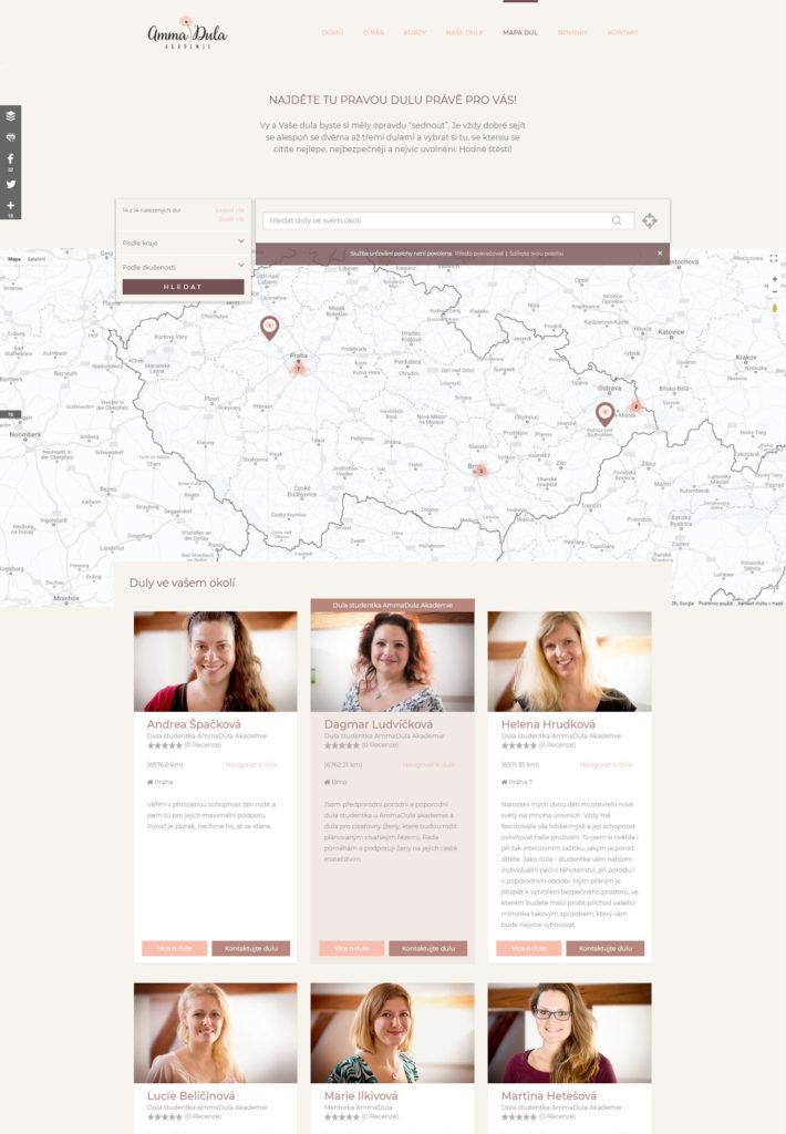 MAPA DUL - AmmaDula Akademie